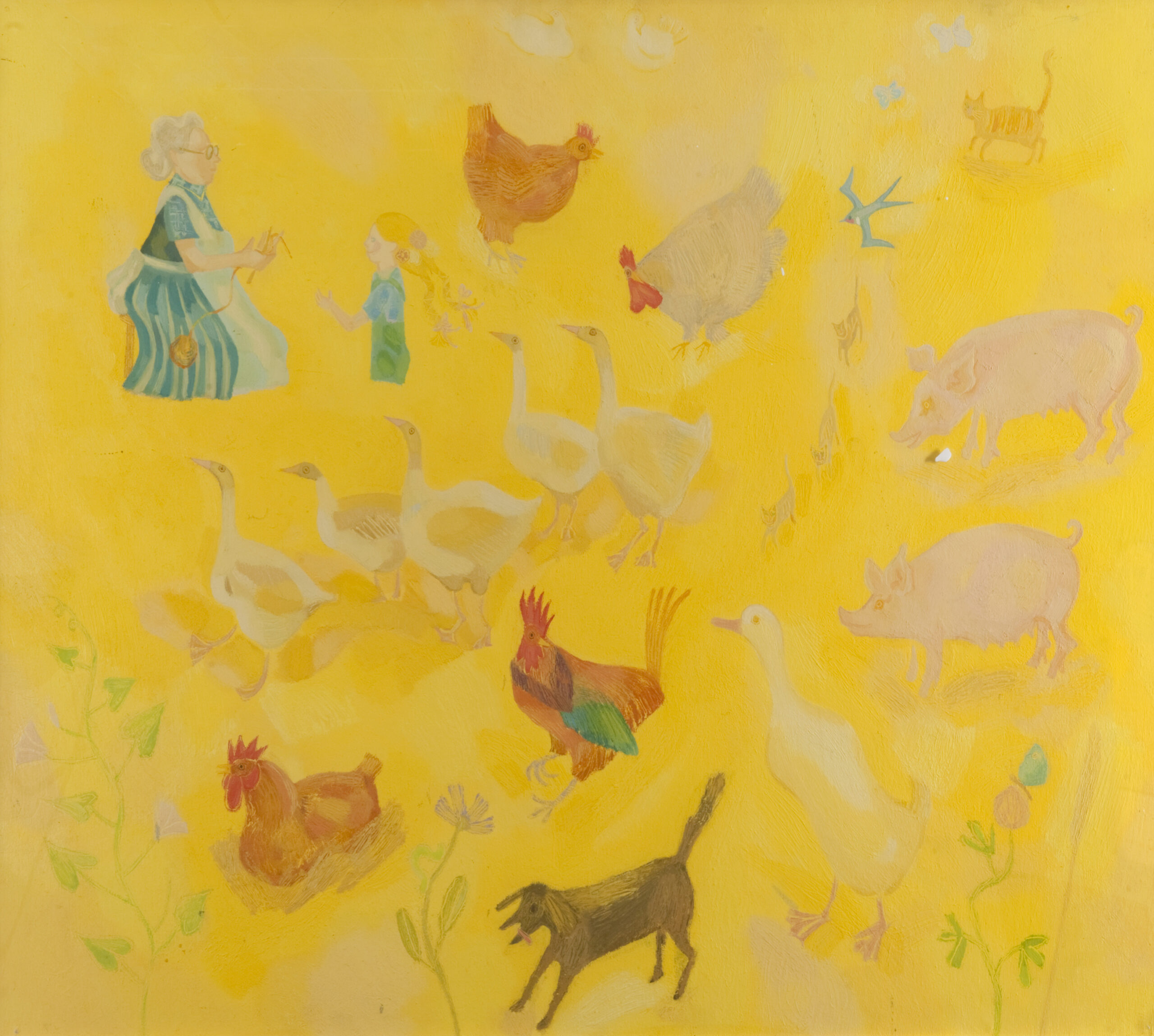 Emily Learmont | Grandmother and the Farmer's Daughter, Oil on Board ...
