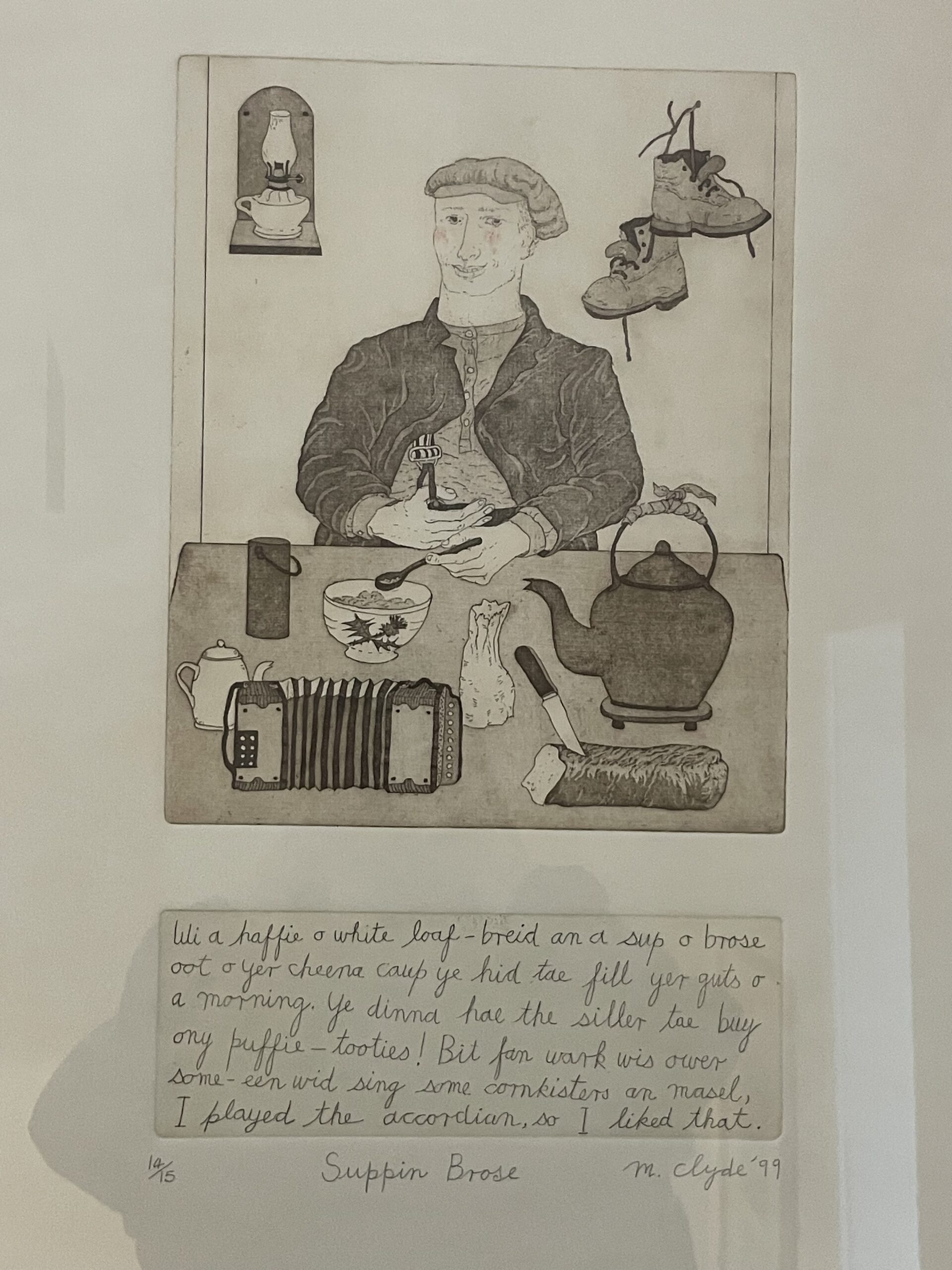 Maggie Clyde | Suppin Brose, Etching, 1999 - Art in Healthcare
