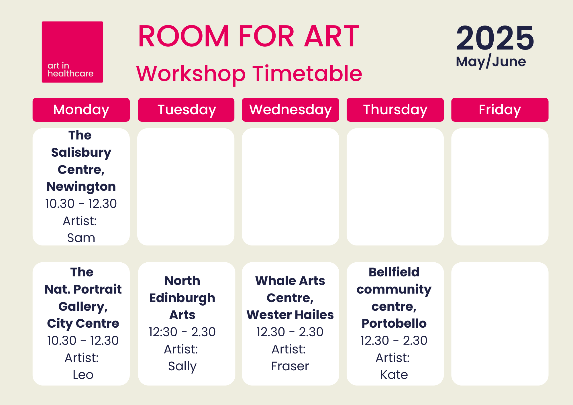 Room for Art - Art in Healthcare